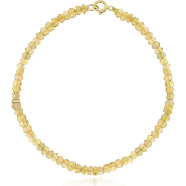 THE LOVERY FINE JEWELRY 14k Yellow Gold Bead Bracelet - Citrine