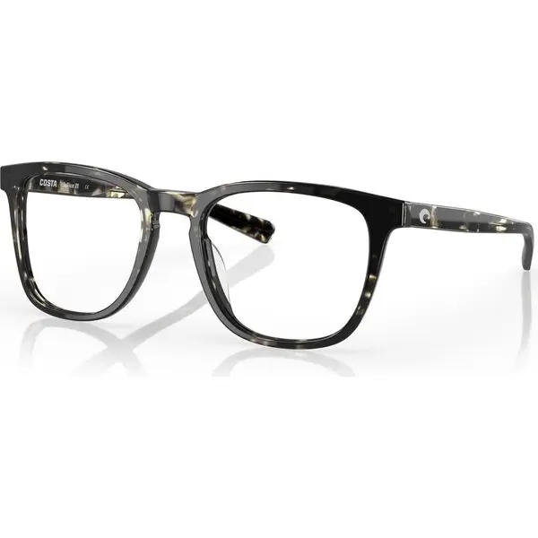 COSTA 53mm Rectangle Eyeglasses - Black