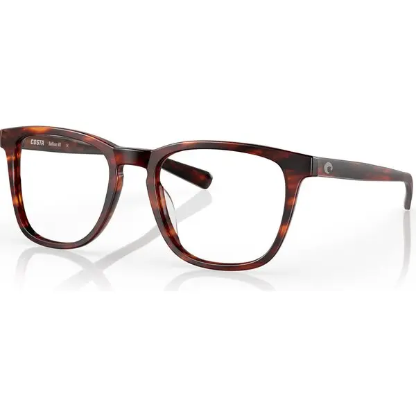 COSTA 53mm Rectangle Full Rim Acetate Eyeglasses - Tortoise