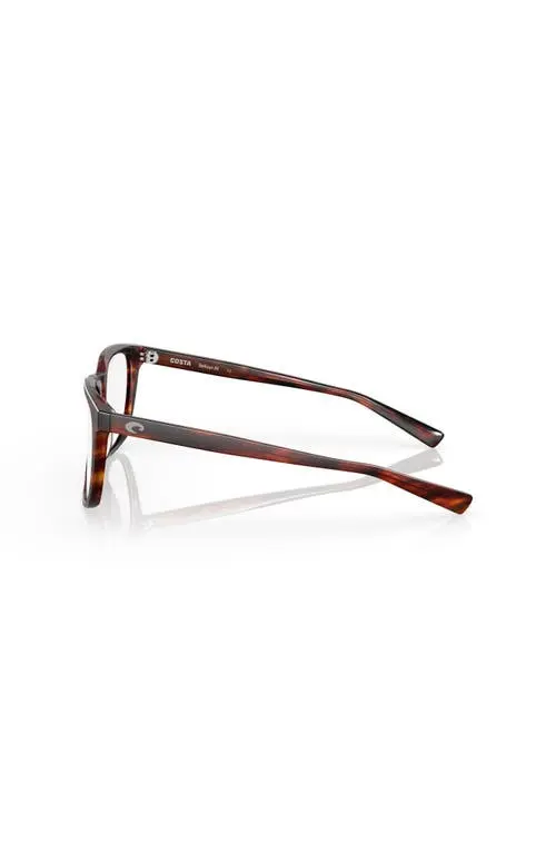 COSTA 53mm Rectangle Full Rim Acetate Eyeglasses - Tortoise
