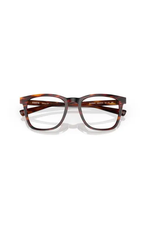 COSTA 53mm Rectangle Full Rim Acetate Eyeglasses - Tortoise