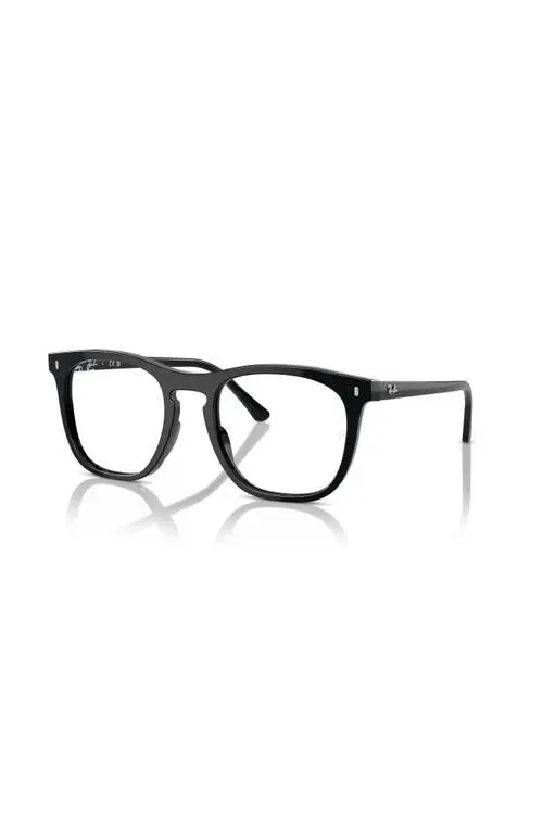 Ray-ban 53mm Square Full Rim Eyeglasses - Black