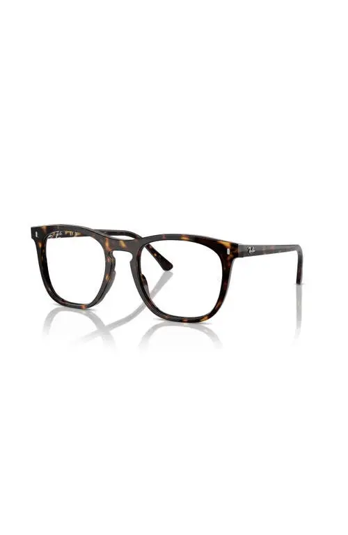 Ray-ban 53mm Square Full Rim Eyeglasses - Tortoise