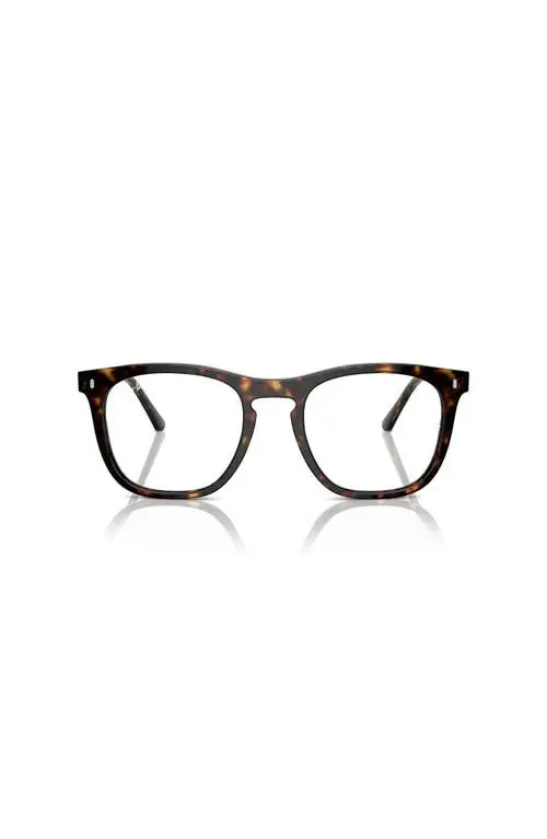Ray-ban 53mm Square Optical Glasses - Tortoise