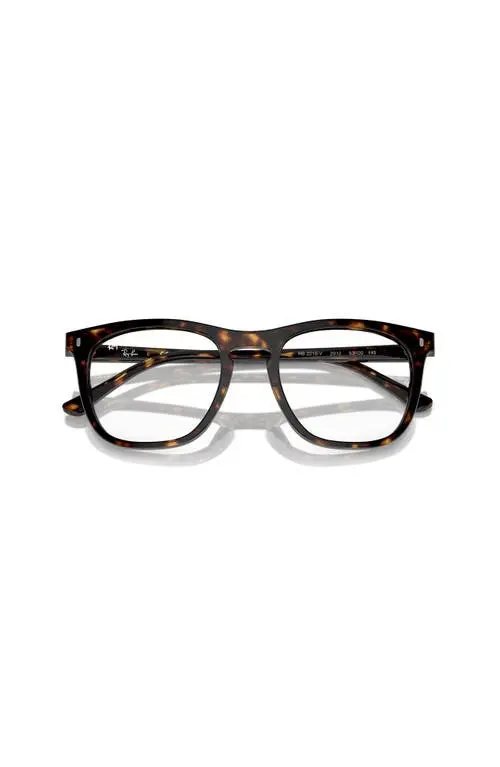Ray-ban 53mm Square Optical Glasses - Tortoise