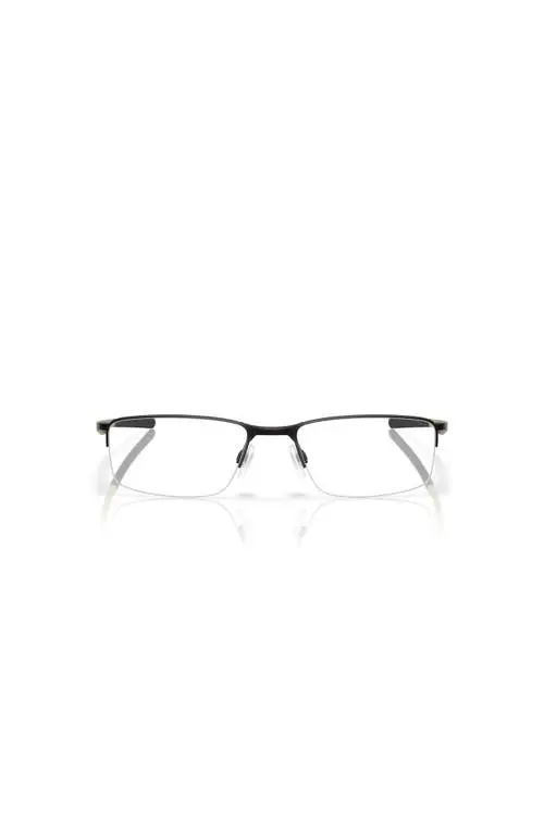 Oakley 56mm Rectangle Optical Glasses - Black