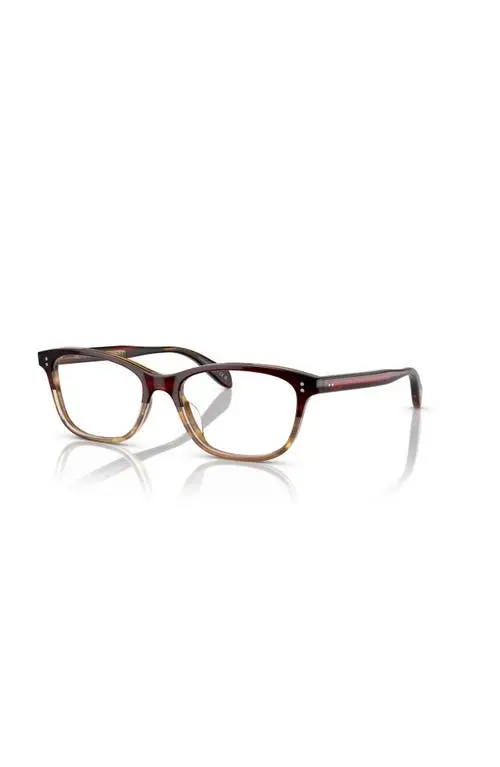 Oliver Spencer 52mm Square Optical Glasses - Red