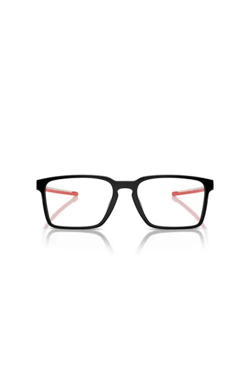 SCUDERIA FERRARI 56mm Rectangle Optical Glasses - Black
