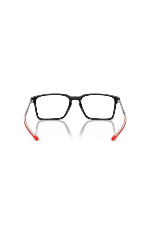 SCUDERIA FERRARI 56mm Rectangle Optical Glasses - Black