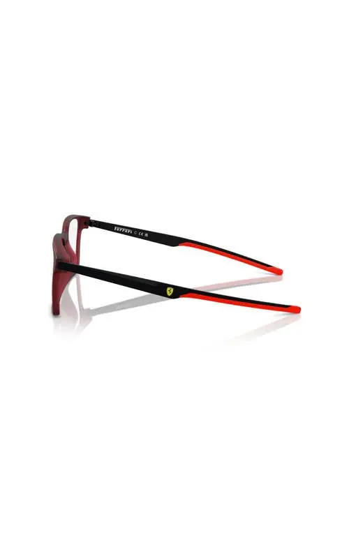 SCUDERIA FERRARI 56mm Rectangle Optical Glasses - Red