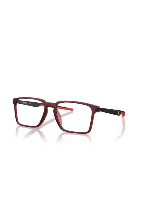 SCUDERIA FERRARI 56mm Rectangle Optical Glasses - Red