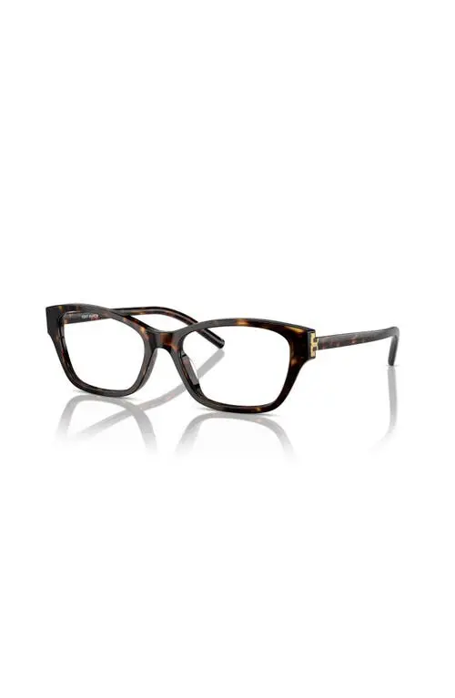 Tory Burch 52mm Rectangle Eyeglasses - Tortoise