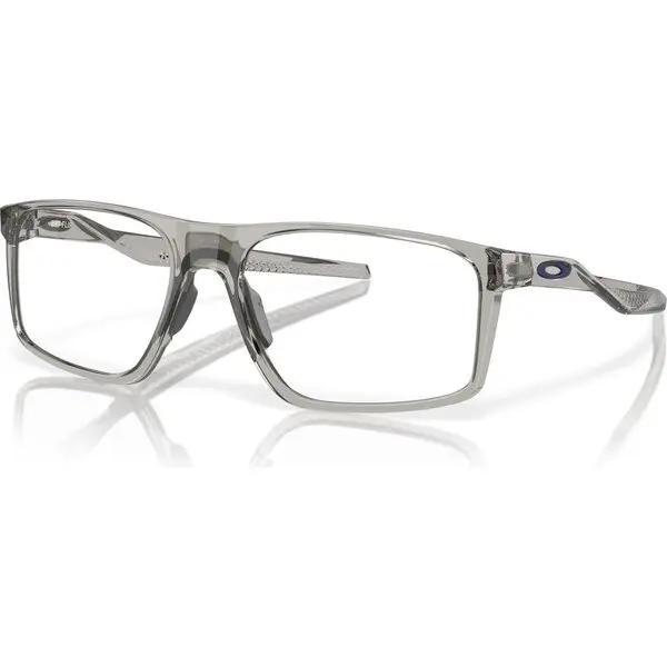 Oakley 56mm Rectangle Full Rim Eyeglasses - Grey