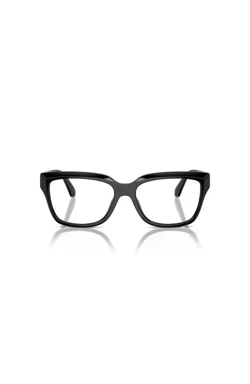 Michael Kors 54mm Rectangle Full Rim Optical Glasses - Black