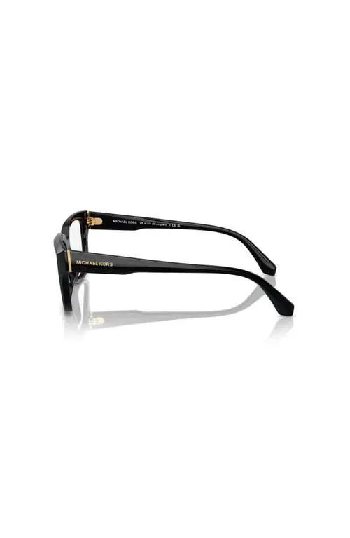 Michael Kors 54mm Rectangle Full Rim Optical Glasses - Black