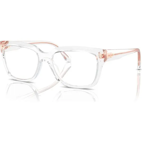 Michael Kors 54mm Rectangle Full Rim Optical Glasses - Transparent