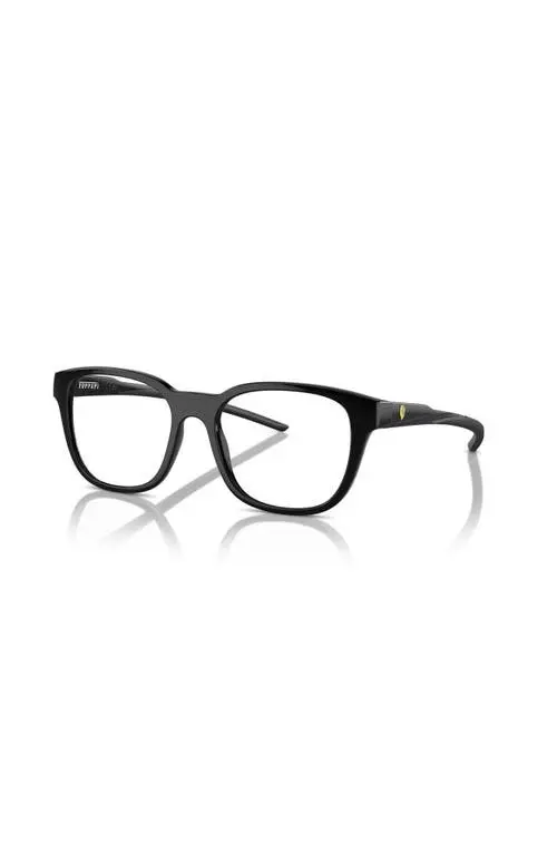 SCUDERIA FERRARI 53mm Square Full Rim Eyeglasses - Black