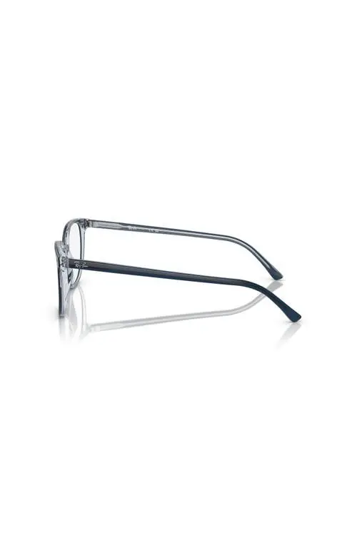 Ray-ban 52mm Irregular Optical Glasses - Blue