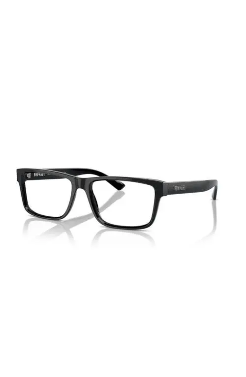 FERRARI 57mm Rectangle Optical Glasses - Black