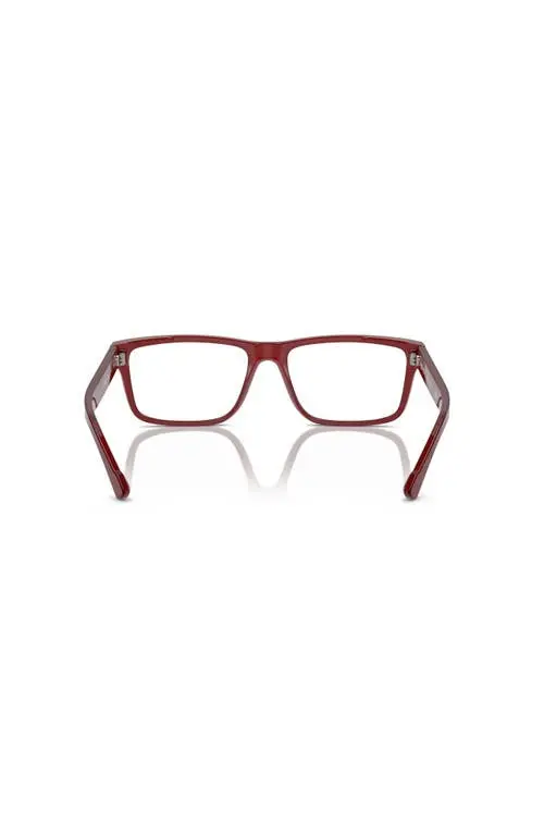 FERRARI Rectangle Full Rim Acetate Eyeglasses - Red