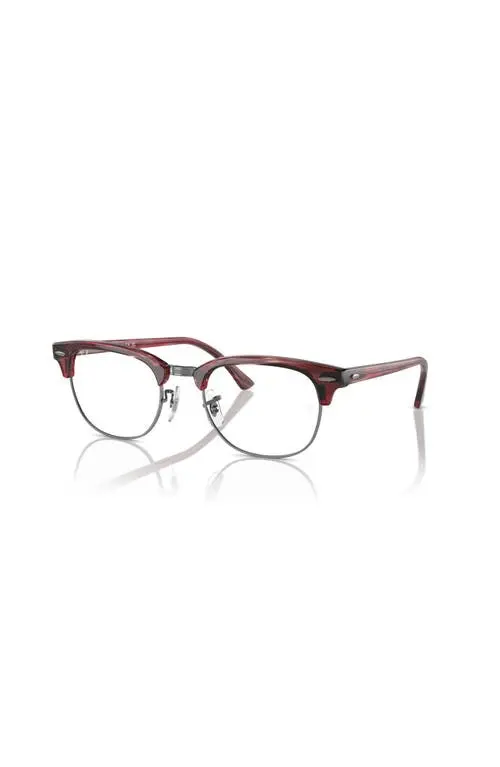 Ray-ban 53mm Square Optical Glasses - Red