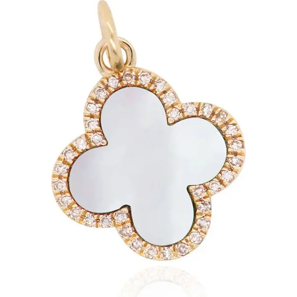 THE LOVERY FINE JEWELRY Clover Charm - Mother Of Pearl