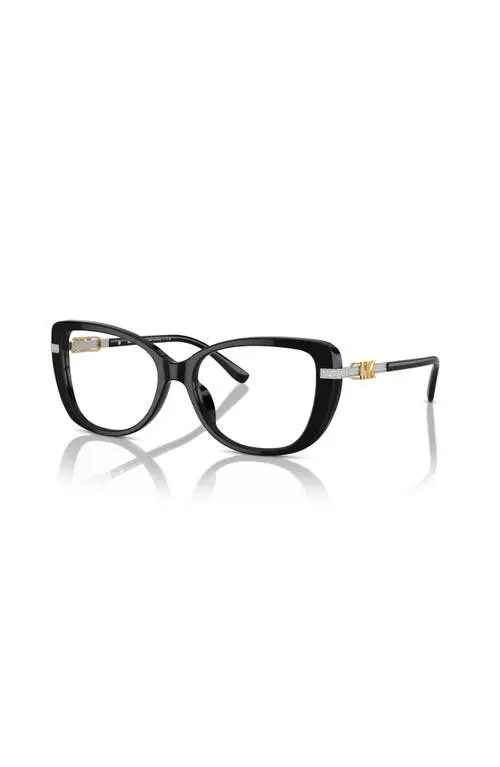 Michael Kors 54mm Cat Eye Optical Glasses - Black