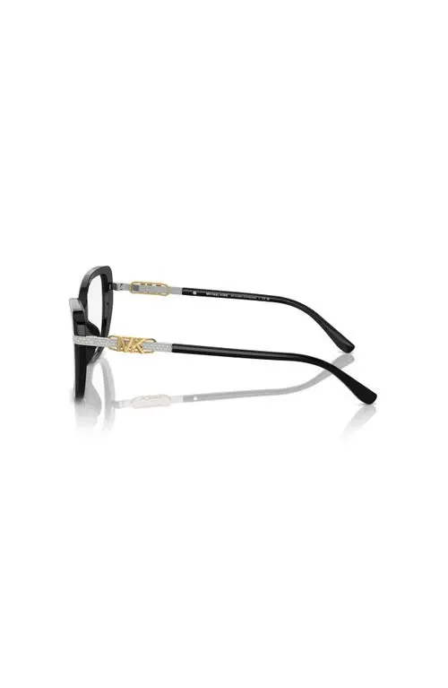 Michael Kors Cat Eye Full Rim Acetate Eyeglasses - Black