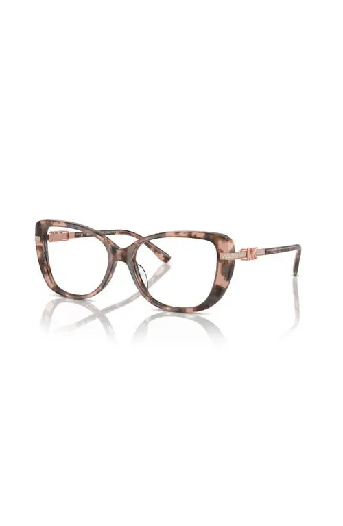 Michael Kors 54mm Cat Eye Optical Glasses - Tortoise