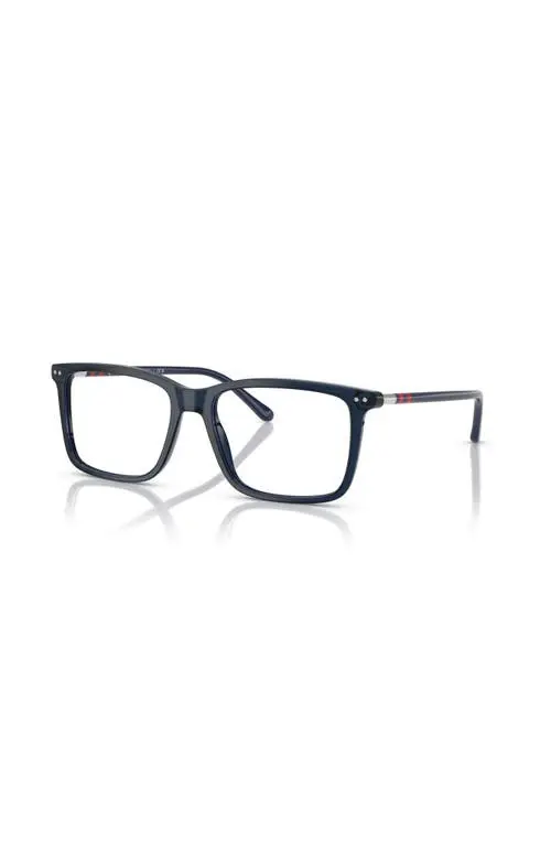 Ralph Lauren 55mm Rectangle Optical Glasses - Blue