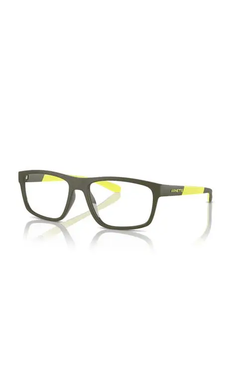 ARNETTE 56mm Rectangle Full Rim Eyeglasses - Green
