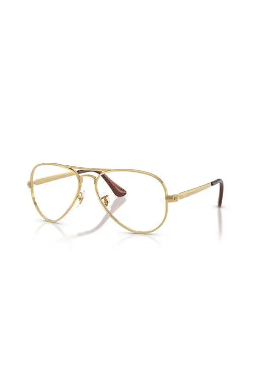 Ray-ban 58mm Pilot Eyeglasses - Gold