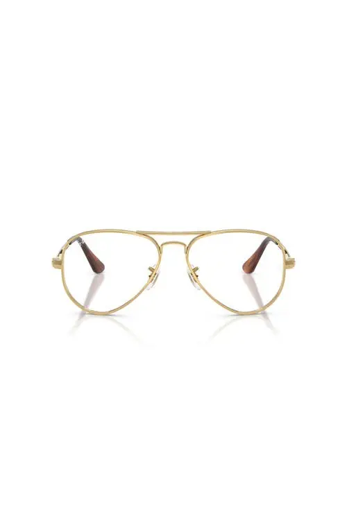 Ray-ban 58mm Pilot Eyeglasses - Gold