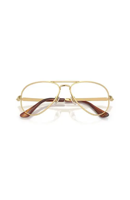 Ray-ban 58mm Pilot Eyeglasses - Gold