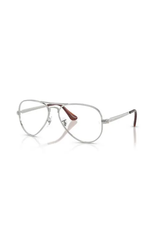 Ray-ban 58mm Pilot Eyeglasses - Silver