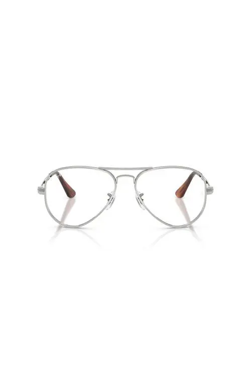 Ray-ban 58mm Aviator Optical Glasses - Silver