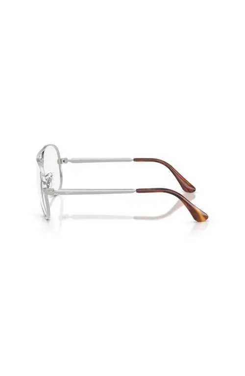 Ray-ban 58mm Aviator Optical Glasses - Silver