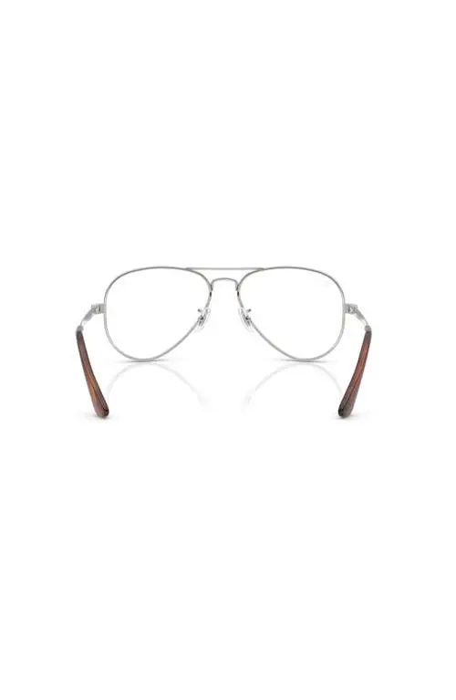 Ray-ban 58mm Aviator Optical Glasses - Silver
