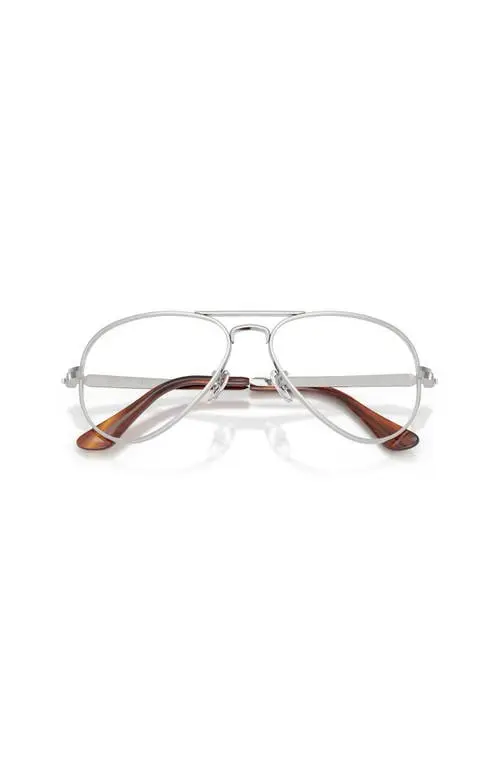 Ray-ban 58mm Aviator Optical Glasses - Silver