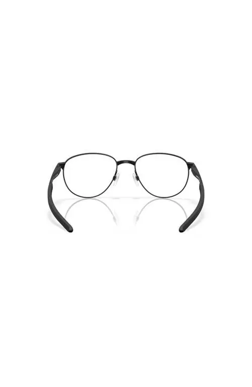 Oakley Titanium Round Full Rim Eyeglasses - Black