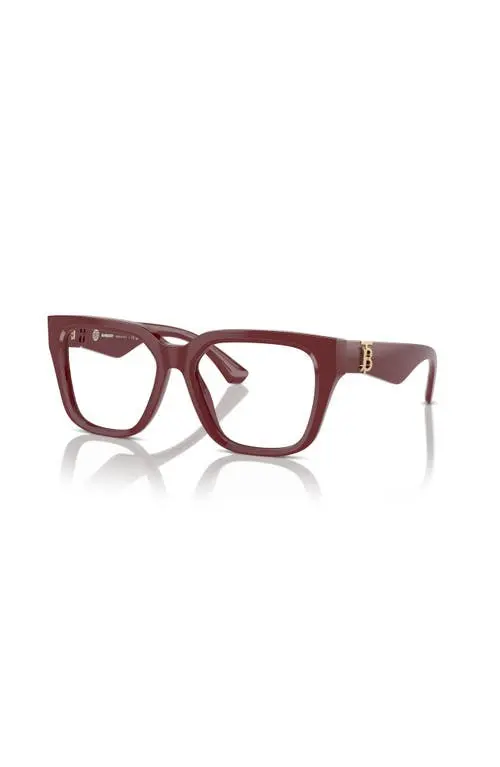 Burberry 53mm Square Optical Glasses - Red