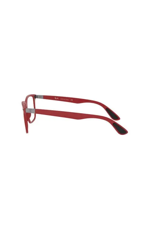 Ray-ban 53mm Square Optical Glasses - Red