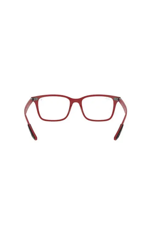 Ray-ban 53mm Square Optical Glasses - Red