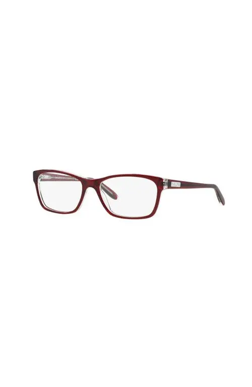Ralph Lauren 51mm Square Full Rim Eyeglasses - Red
