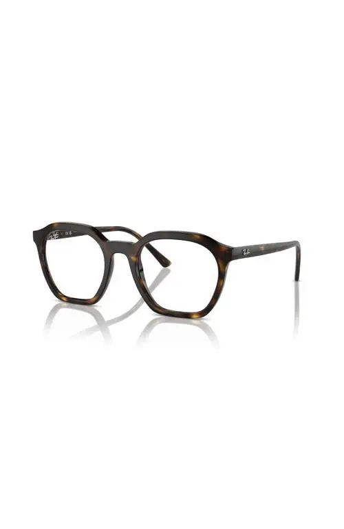Ray-ban 52mm Irregular Eyeglasses - Tortoise