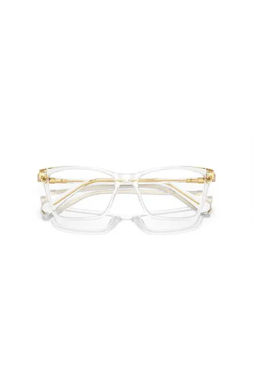 SWAROVSKI 53mm Rectangle Eyeglasses - Transparent