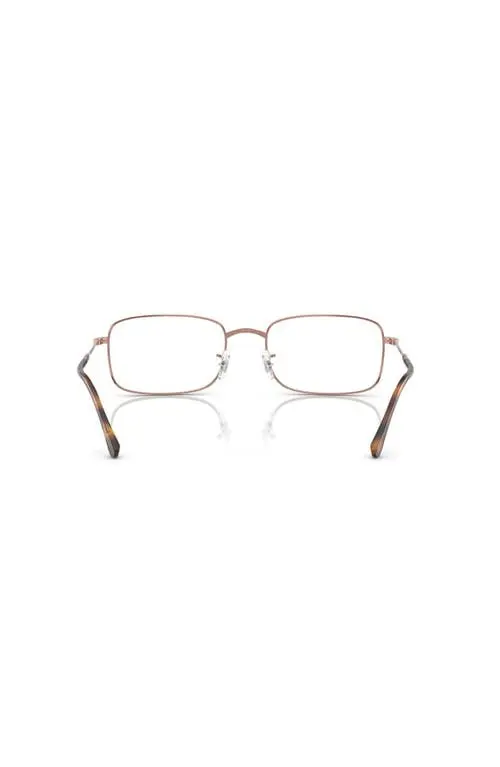 Ray-ban 54mm Irregular Eyeglasses - Copper