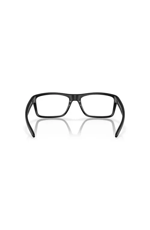 Oakley 55mm Rectangle Full Rim Eyeglasses - Black