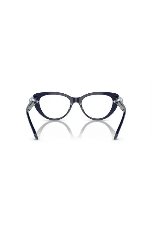 SWAROVSKI 53mm Cat Eye Optical Glasses - Blue