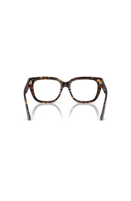 JIMMY CHOO Square Acetate Eyeglasses With Tortoiseshell Finish - Tortoise